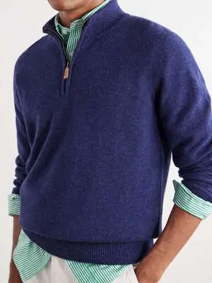 William Lockie Wool Half-zip Sweater