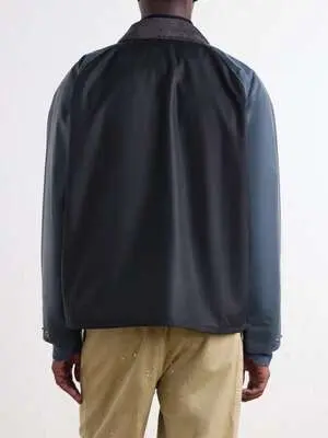 Barbour Bedale Corduroy-trimmed Waxed Cotton Jacket
