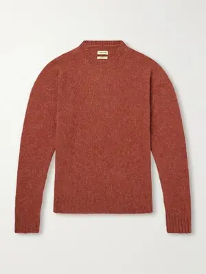 De Bonne Facture Brushed Merino Wool Sweater - Red