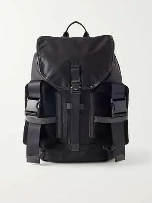 MASTER-PIECE CO Leather And Suede-trimmed Cordura® Mastertex Backpack - Black