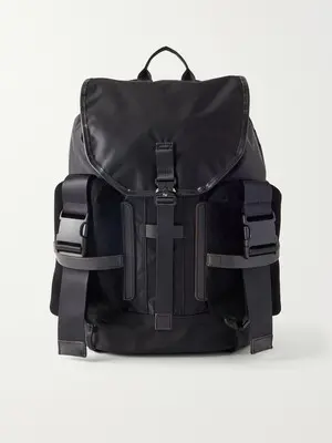 MASTER-PIECE CO Leather And Suede-trimmed Cordura® Backpack - Black