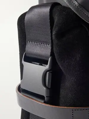 MASTER-PIECE CO Leather And Suede-trimmed Cordura® Backpack