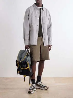MASTER-PIECE CO Leather And Suede-trimmed Cordura® Mastertex Backpack