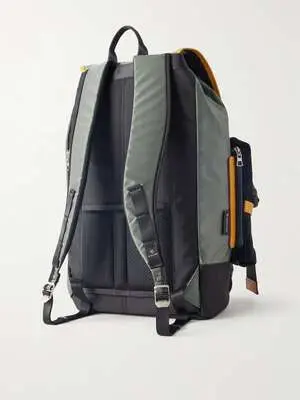 MASTER-PIECE CO Leather And Suede-trimmed Cordura® Mastertex Backpack