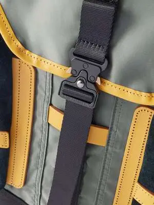 MASTER-PIECE CO Leather And Suede-trimmed Cordura® Mastertex Backpack