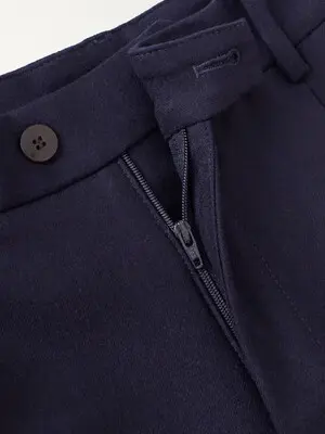 Thom Sweeney Straight-leg Pleated Virgin Wool-blend Chinos