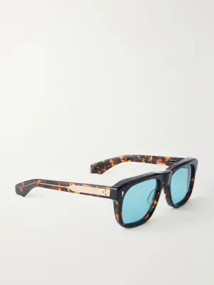 JACQUES MARIE MAGE Yves Rectangle-style Acetate Sunglasses - Tortoiseshell