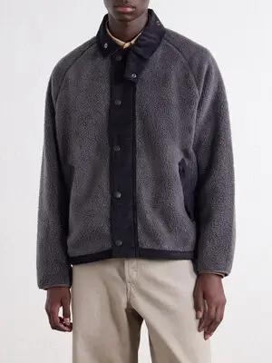 Barbour Transporter Corduroy-trimmed Fleece Jacket