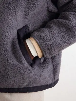 Barbour Transporter Corduroy-trimmed Fleece Jacket
