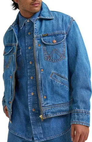 Wrangler Zip Front Denim Jacket