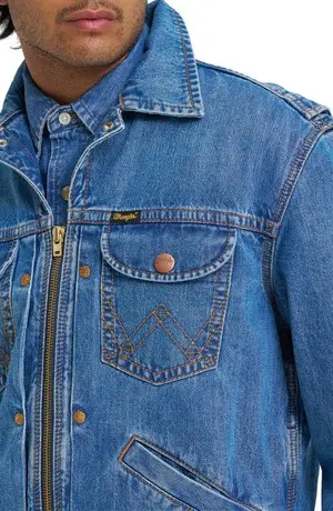 Wrangler Zip Front Denim Jacket
