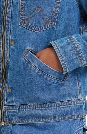 Wrangler Zip Front Denim Jacket