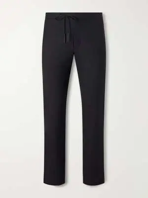MAISON MARGIELA Straight-leg Drawstring Virgin Wool Trousers - Black