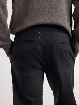 MAISON MARGIELA Straight-leg Drawstring Virgin Wool Trousers