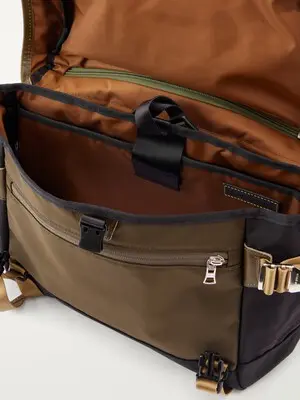 MASTER-PIECE CO Potential Leather-trimmed Shell Messenger Bag