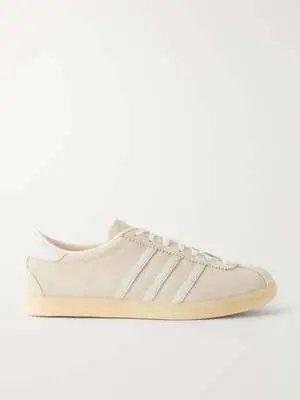 ADIDAS ORIGINALS Tobacco Leather-trimmed Suede Sneakers - Cream