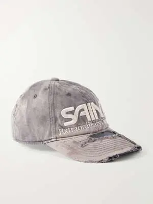 SAINT MXXXXXX Logo-embroidered Cotton-canvas Cap - Gray