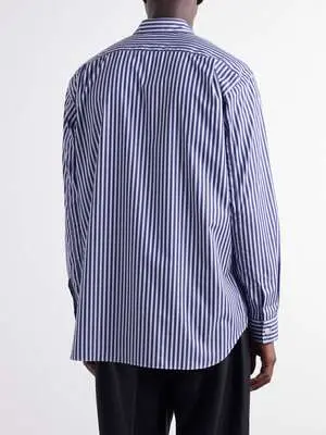 Comme Des Garçons Striped Cotton-poplin Shirt