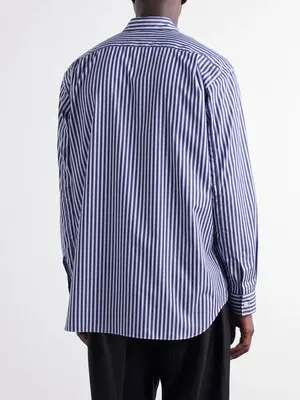 Comme Des Garçons Striped Cotton-poplin Shirt