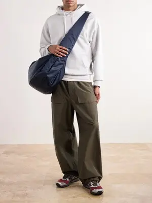 MASTER-PIECE CO Ark Leather-trimmed Satin Shoulder Bag