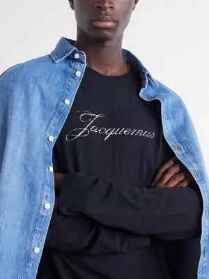 Jacquemus Logo-printed Cotton And Hemp-blend Jersey T-shirt