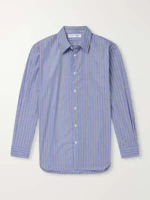 Comme Des Garçons Striped Cotton Shirt - Blue