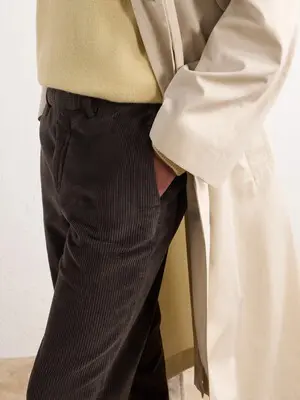 Thom Sweeney Straight-leg Cotton-blend Corduroy Chinos