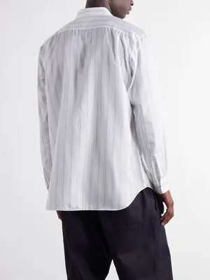 Comme Des Garçons Striped Satin Shirt - White