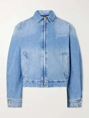 Jacquemus Logo-print Denim Jacket - Blue