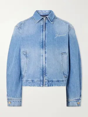 Jacquemus Logo-print Denim Jacket - Blue