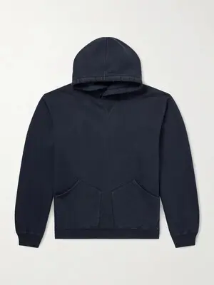 A.PRESSE Cotton-jersey Hoodie - Blue