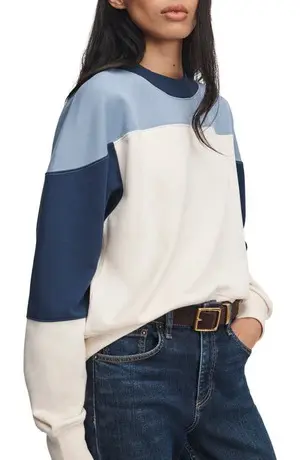 Rag & Bone The Everyday Terry Sweatshirt - Blue Multi