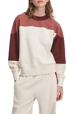 Rag & Bone The Everyday Terry Sweatshirt - Dark Red Multi