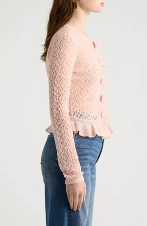 LoveShackFancy Galle Bow Cardigan