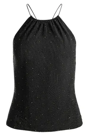 Alice + Olivia Zumi Embellished Halter Top
