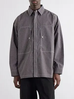Comme Des Garçons Checked Cotton-shell Overshirt - Black