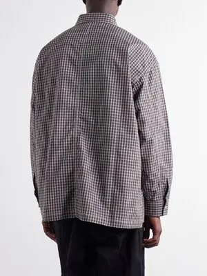 Comme Des Garçons Checked Cotton-shell Overshirt - Black