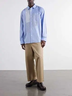 Junya Watanabe Patchwork Cotton-poplin Shirt