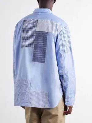 Junya Watanabe Patchwork Cotton-poplin Shirt