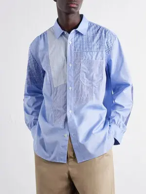 Junya Watanabe Patchwork Cotton-poplin Shirt