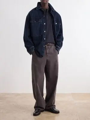A.PRESSE Wool Henley Sweater - Gray