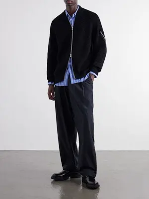 Comme Des Garçons Wool Zip-up Cardigan