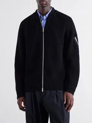 Comme Des Garçons Wool Zip-up Cardigan