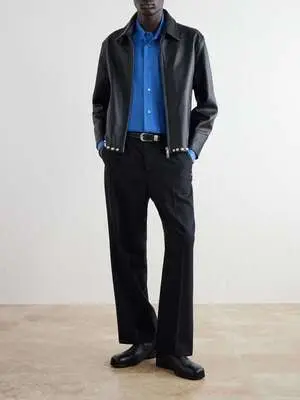 SECOND / LAYER Rider Embellished Leather Jacket