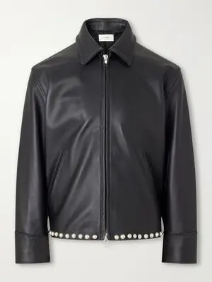SECOND / LAYER Rider Embellished Leather Jacket