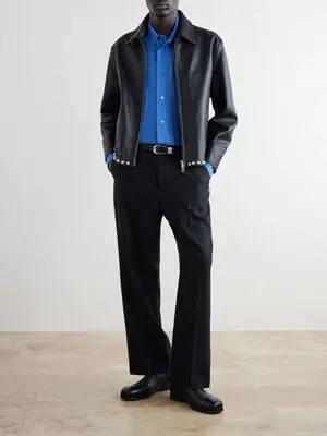 SECOND / LAYER Rider Embellished Leather Jacket