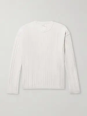 MFPEN Ribbed Cotton-jersey T-shirt - Neutrals