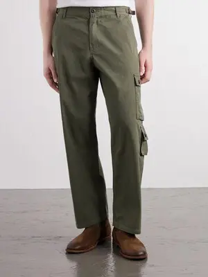 HUMAN MADE Straight-leg Logo-appliquéd Cotton Cargo Trousers