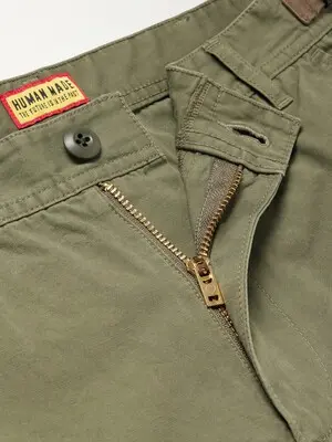 HUMAN MADE Straight-leg Logo-appliquéd Cotton Cargo Trousers