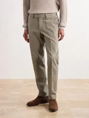 Thom Sweeney Straight-leg Cotton-twill Trousers
